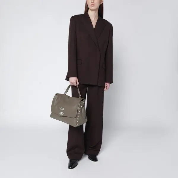 ZANELLATO Medium Postina Bag In Taupe - Grey