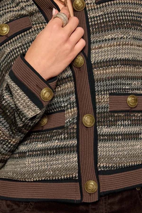 Ramy Brook Clara Printed Sweater Jacket