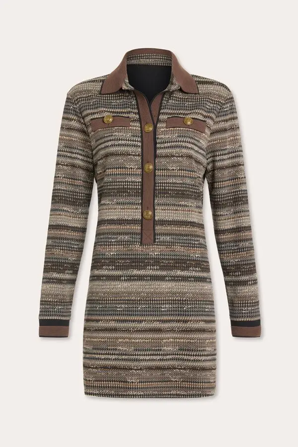 Ramy Brook Maria Printed Long Sleeve Mini Dress