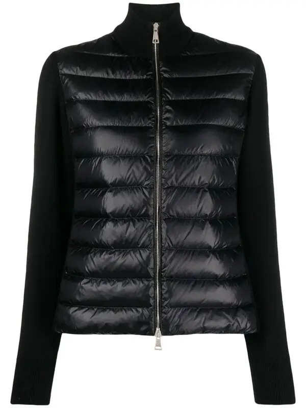 Moncler Padded Wool Cardigan With Zip
