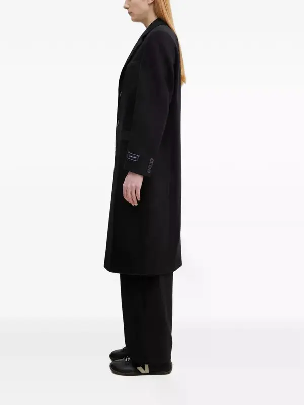 Sporty & Rich Logo-patch Single-breasted Coat