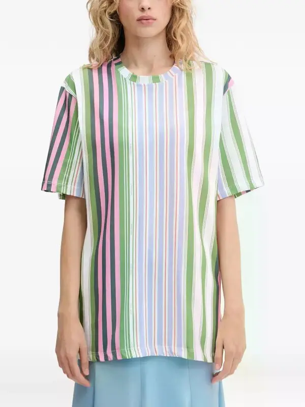 Stine Goya Striped Cotton T-shirt - Green