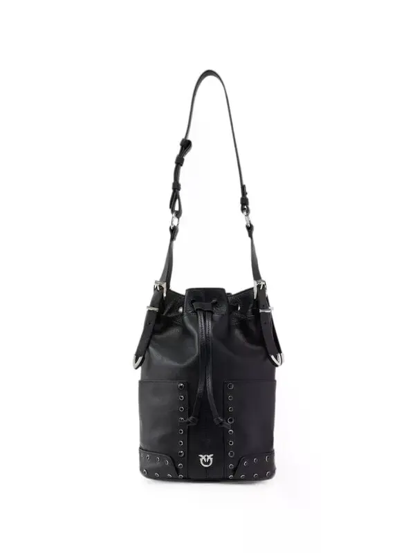 Pinko Studded Leather Bucket Bag