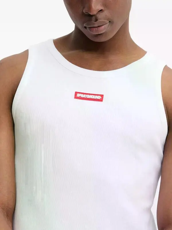 SPRAYGROUND Logo-patch Ribbed Vest - White