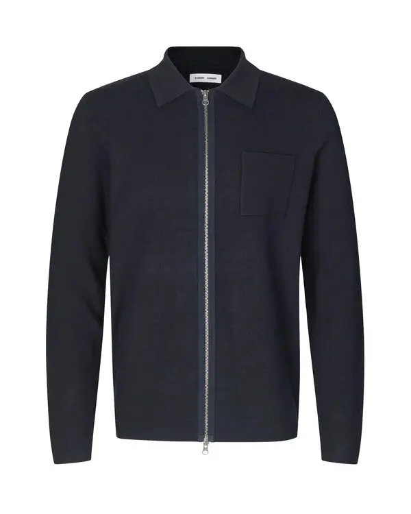 Samsøe Samsøe Zip Front Knit Shirt Jacket