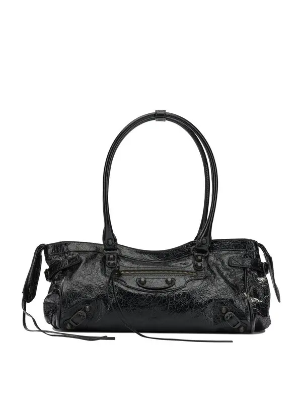 Balenciaga Mini Structured Shoulder Handbag - Black