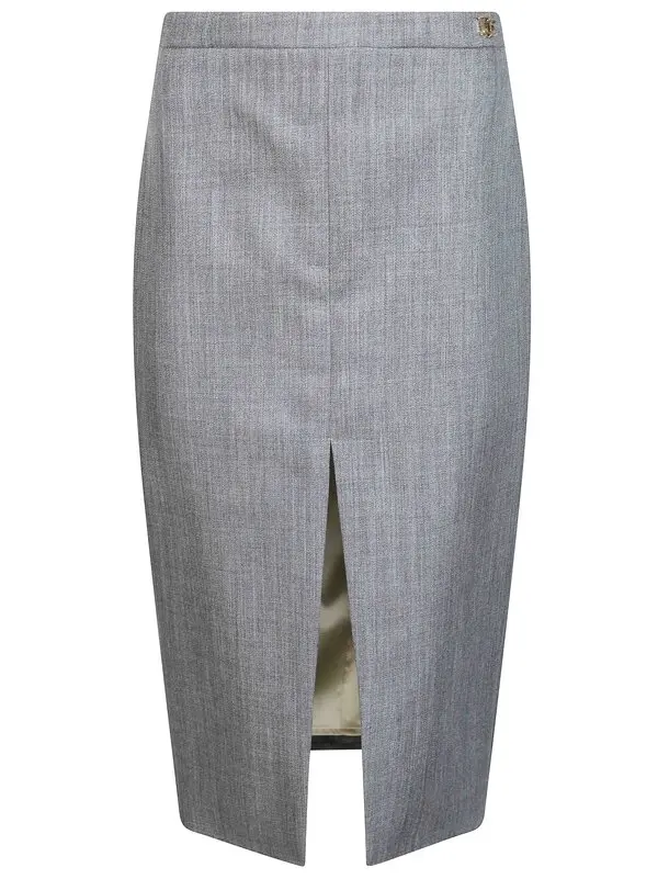 Elisabetta Franchi Statement Skirt With A Polished Silhouette - Grigio