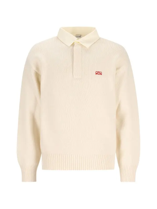 Loewe Polo Sweatshirt For - Ecru