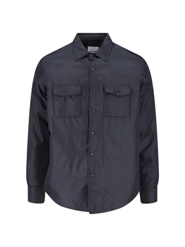 Aspesi Nylon Overshirt Jacket - Black