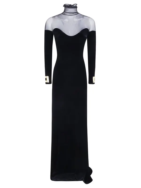 Elisabetta Franchi Elegant Evening Gown - Nero