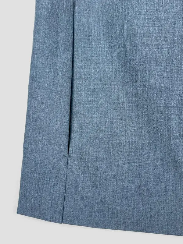 JIL SANDER Wool-mohair Midi Skirt 152 - Fog