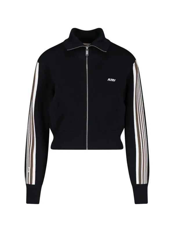 AUTRY Cropped Zip-up Track Jacket