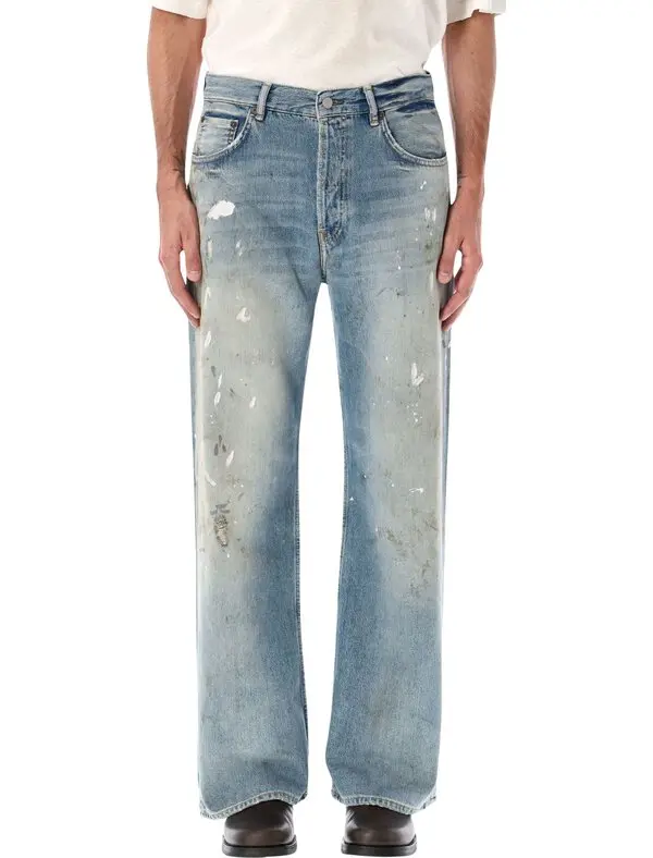 Acne Studios Paint-splatter Straight-leg Jeans