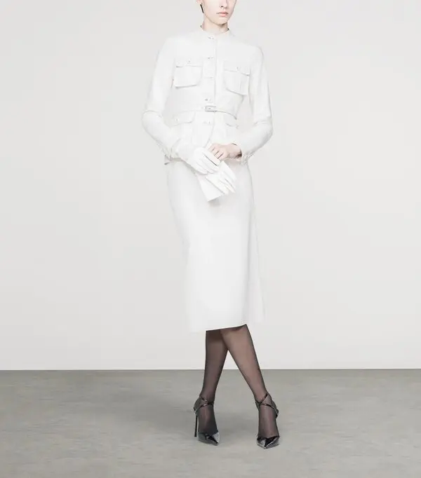 TOM FORD Lambskin Midi Pencil Skirt