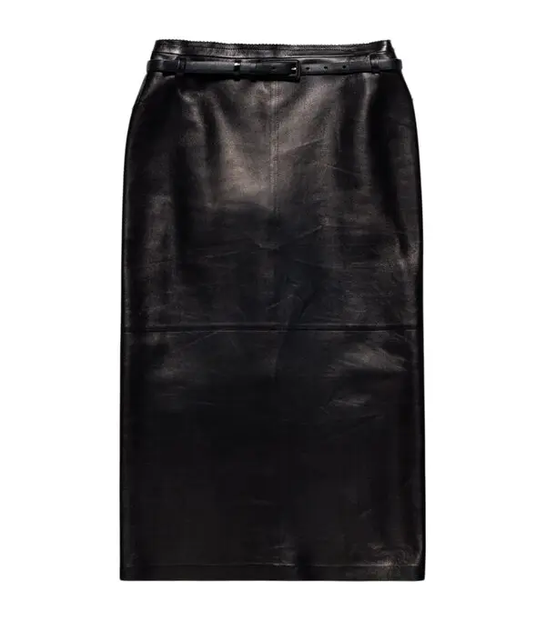 TOM FORD Lambskin Midi Pencil Skirt