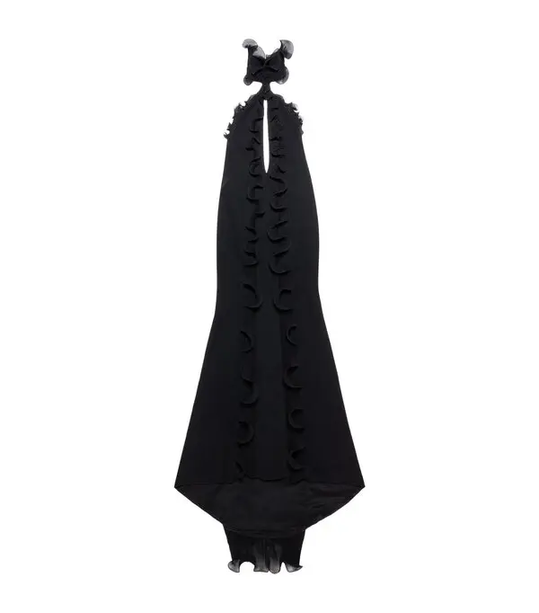 TOM FORD Silk Crepe Ruffle Maxi Dress