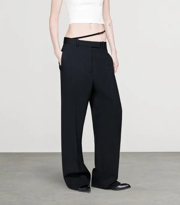 TOM FORD Virgin Wool Belted Trousers