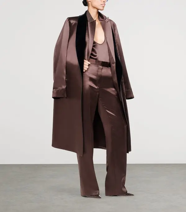 TOM FORD Silk Satin Wide-leg Trousers