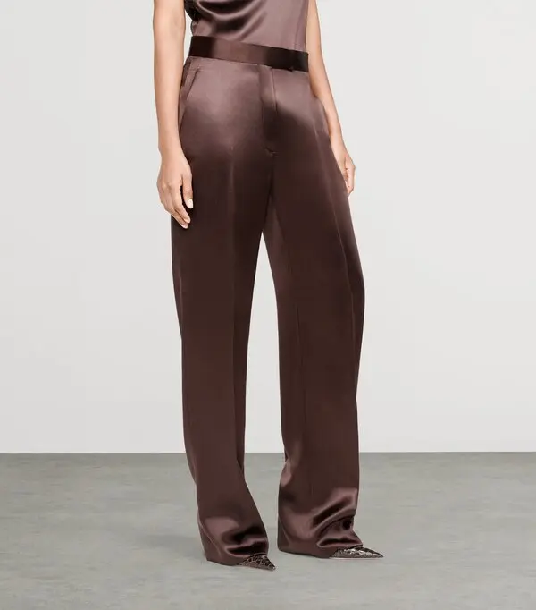 TOM FORD Silk Satin Wide-leg Trousers