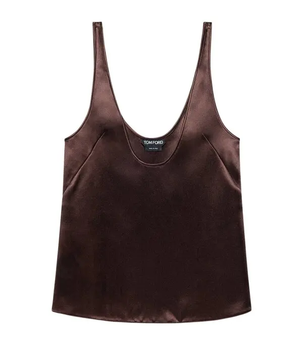 TOM FORD Silk Plunge-neck Tank Top