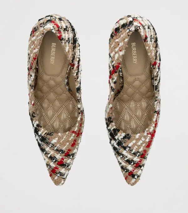 Burberry Tweed Check Dame Pumps​ 90