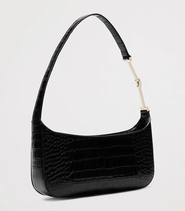 TOM FORD Small Croc-embossed Leather Arc Shoulder Bag