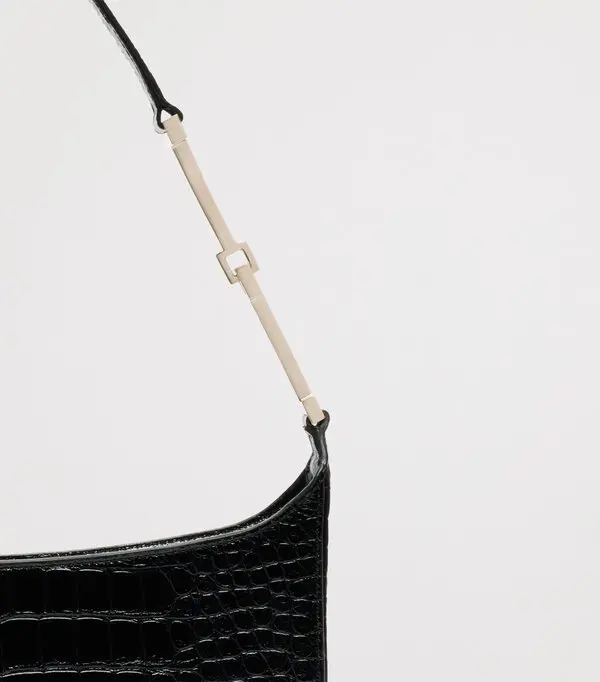 TOM FORD Small Croc-embossed Leather Arc Shoulder Bag