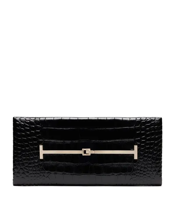 TOM FORD Croc-embossed Leather Clutch Bag