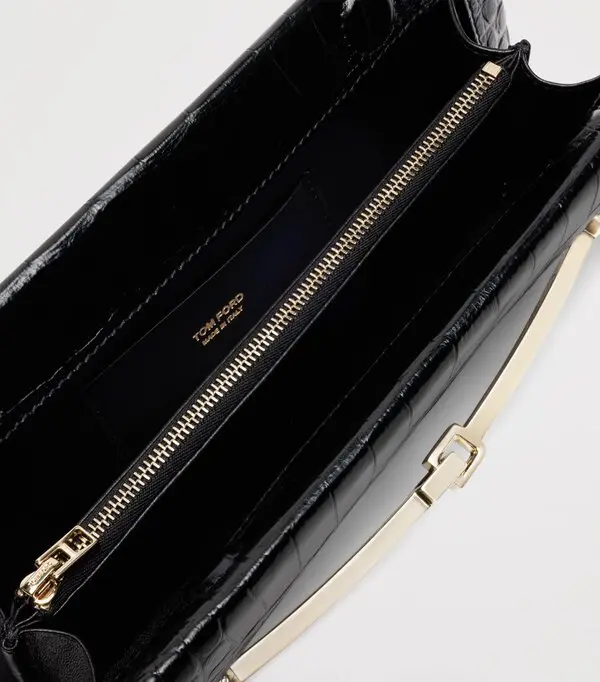TOM FORD Croc-embossed Leather Clutch Bag