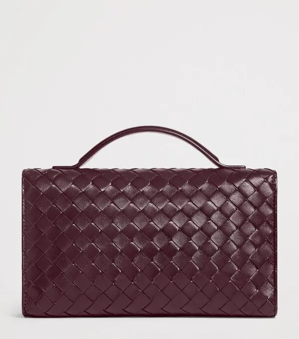 Bottega Veneta Leather Andiamo 25 Clutch Bag