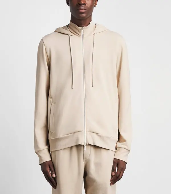 Zimmerli Winter Lounge Zip-up Hoodie - Beige