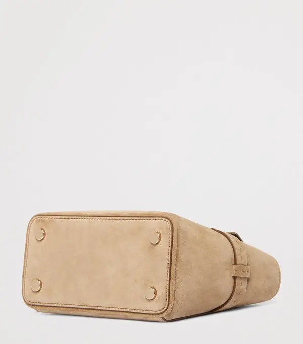 Max Mara Mini Suede Margaux Top-handle Bag - Beige
