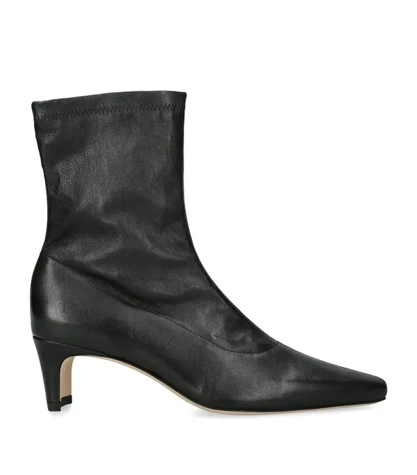 Staud Leather Wally Sock Ankle Boots 55