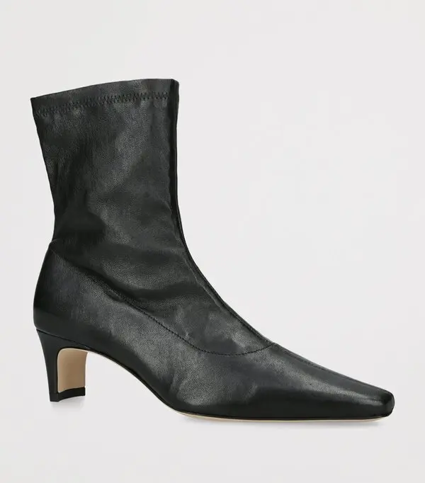 Staud Leather Wally Sock Ankle Boots 55