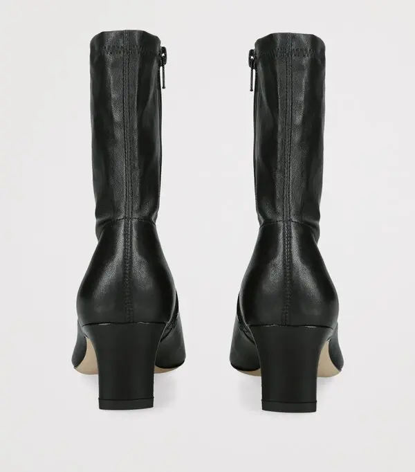 Staud Leather Wally Sock Ankle Boots 55
