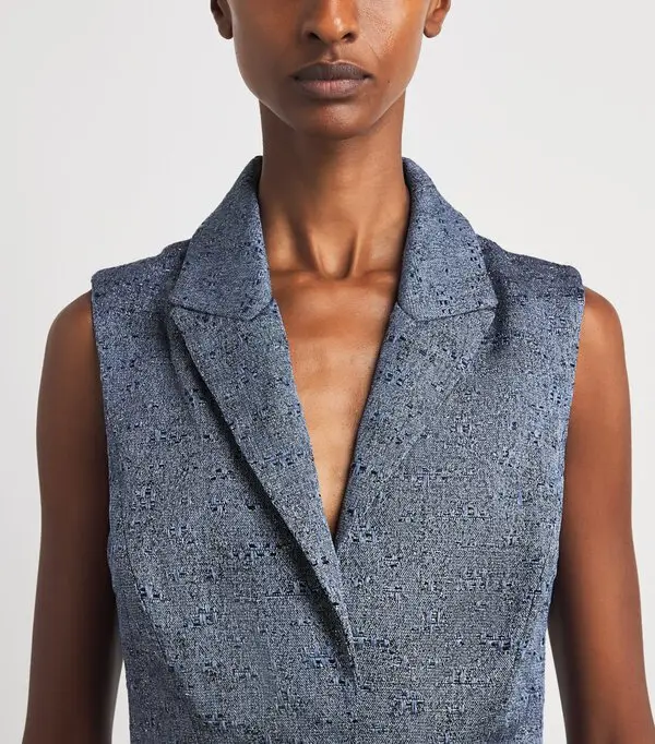 Safiyaa Sleeveless Waistcoat Midi Dress