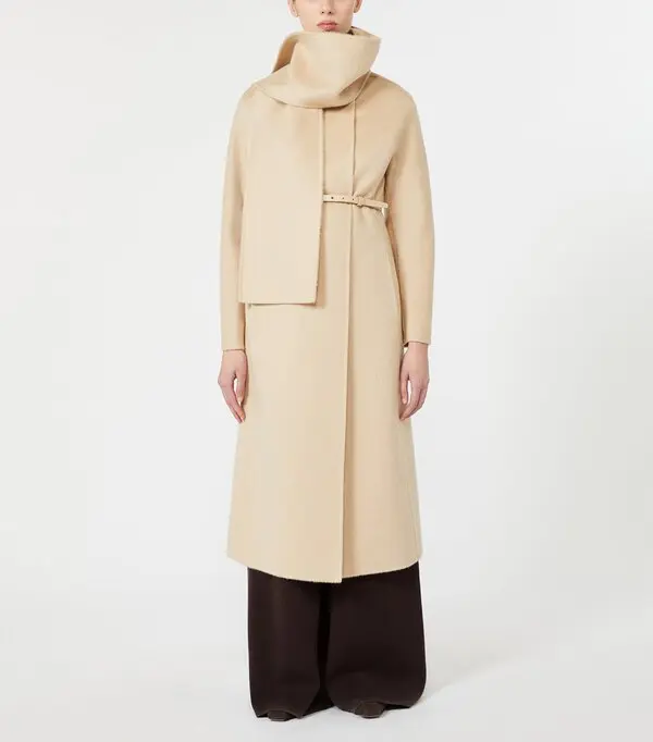 Max Mara Camel-mohair Wrap Coat
