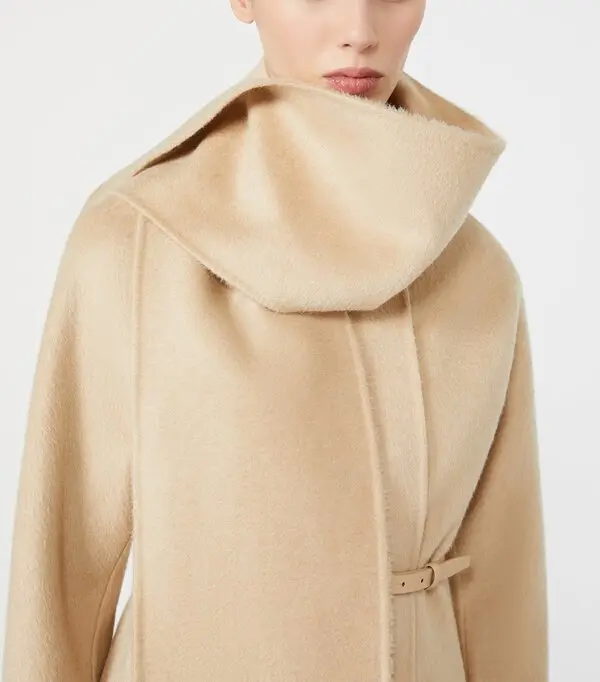 Max Mara Camel-mohair Wrap Coat