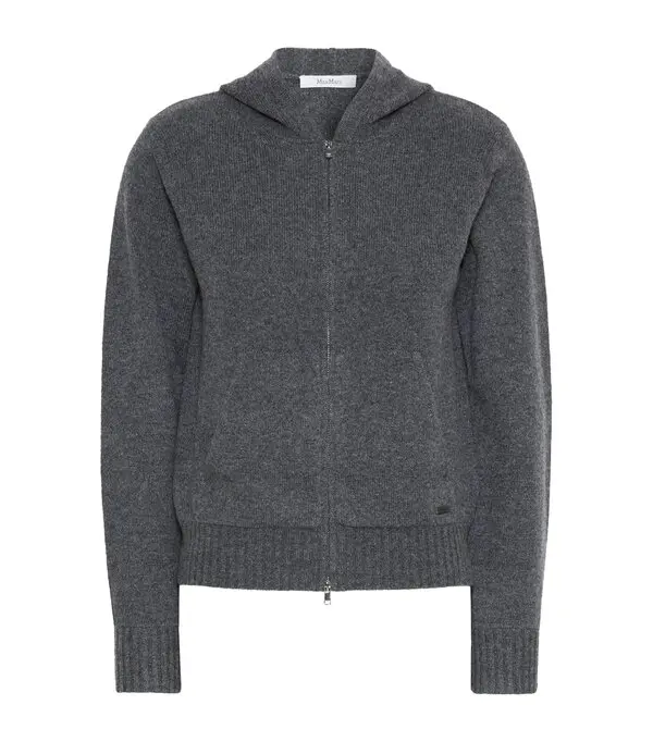 Max Mara Cashmere Hooded Zip-up Cardigan - Grey
