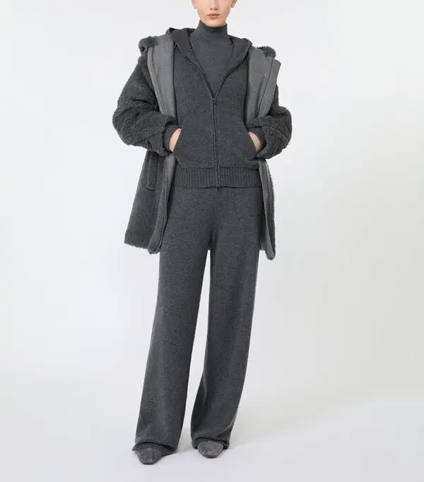Max Mara Cashmere Hooded Zip-up Cardigan