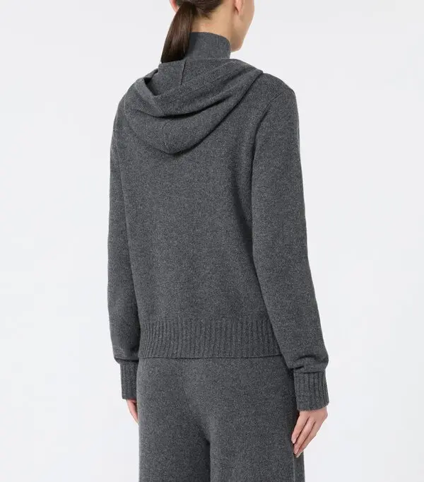 Max Mara Cashmere Hooded Zip-up Cardigan