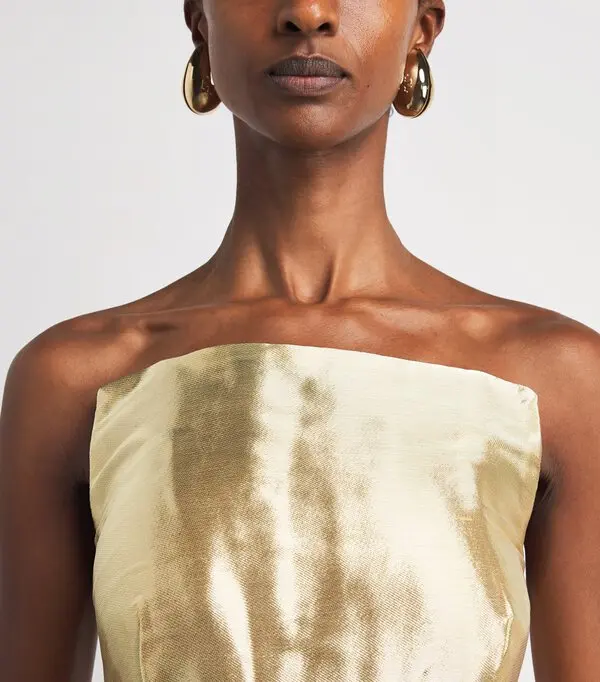 Cult Gaia Satin Strapless Wren Mini Dress