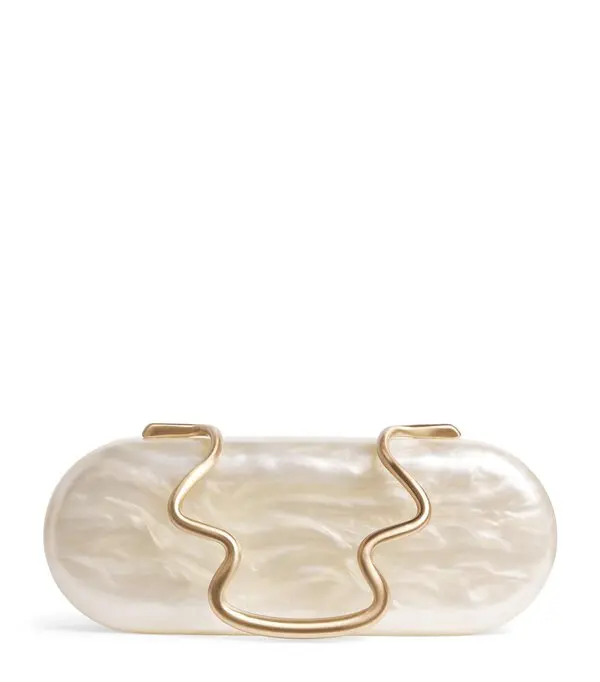 Cult Gaia Acrylic Ilaria Clutch Bag - Ivory