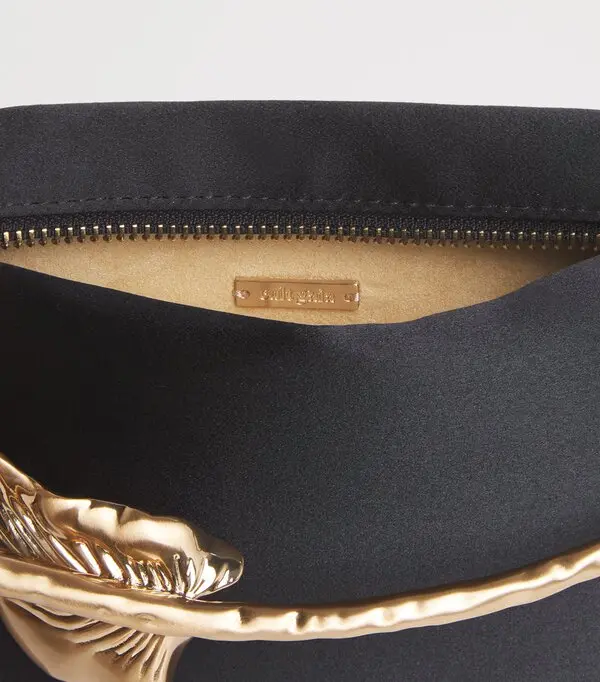 Cult Gaia Mini Silk-satin Calla Top-handle Bag