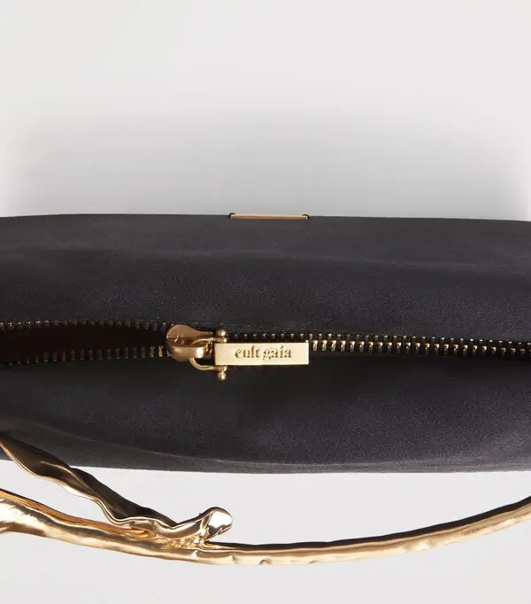 Cult Gaia Mini Silk-satin Calla Top-handle Bag