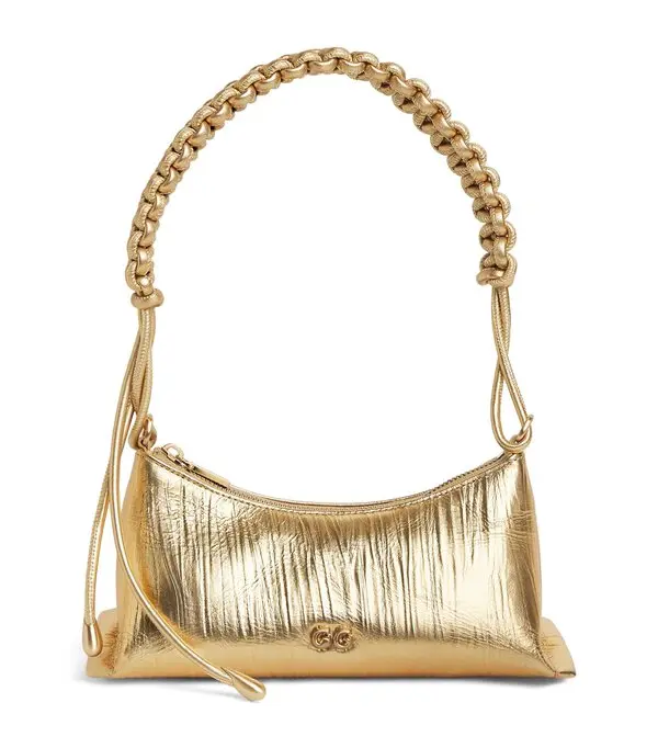 Cult Gaia Metallic Leather Osa Shoulder Bag