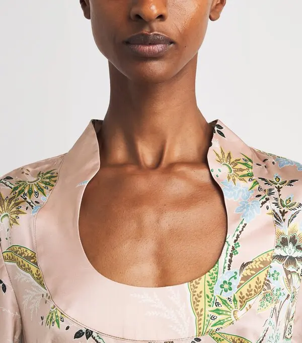 Staud Silk-blend Printed Rae Mini Dress