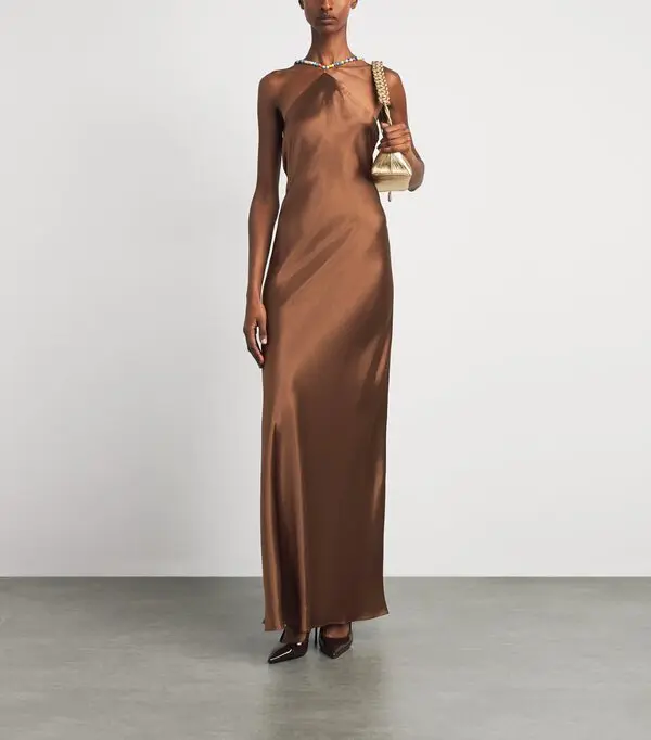 Staud Satin Cadence Maxi Dress