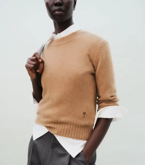 AMI Paris Cashmere-wool De Coeur Sweater