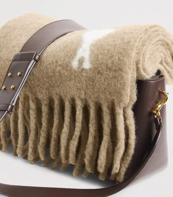 AMI Paris Alpaca-blend De Coeur Scarf